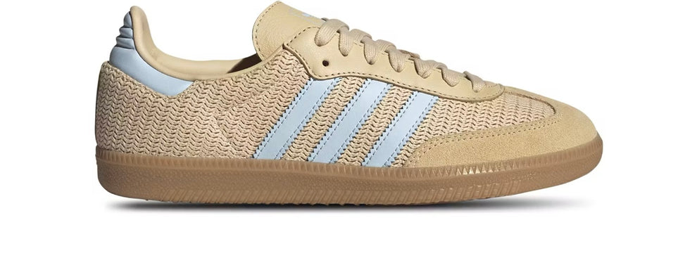 Nude & Blue light croché sambas for women- 7 days – doubletroublepanama